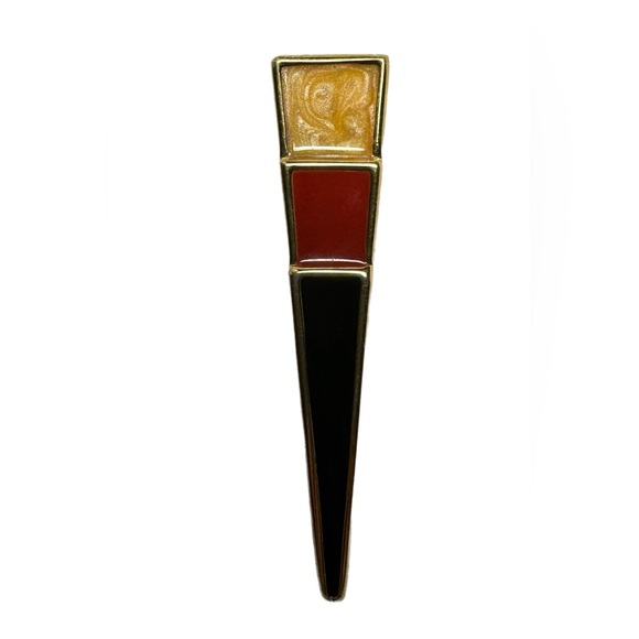 Monet | Jewelry | Monet Mcm Brooch Pin Signed Gold Tone Geometric ...